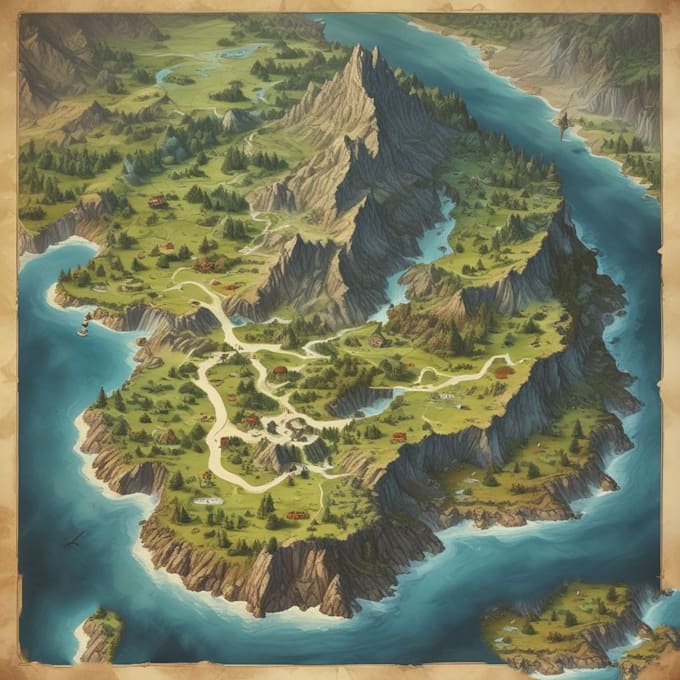 Draw a professional fantasy map for you by Pelacud4 | Fiverr