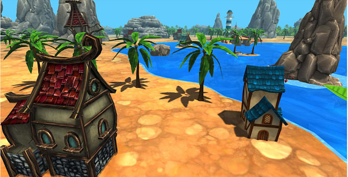 3d stylized environment 3d village scene 3d level design in unity unreal engine by Favion_aura ...