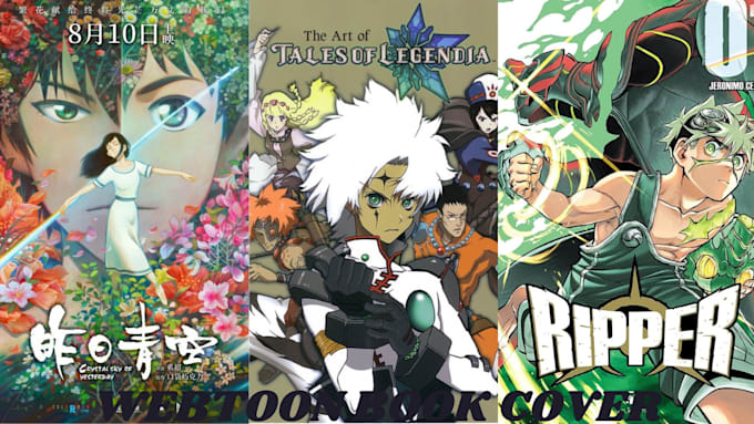 Design light novel cover, webtoon, webnovel, anime, manga, manhwa ...