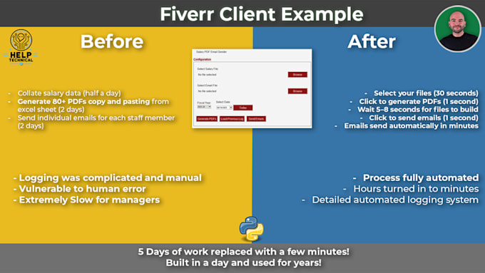 Automate your task using vba or python scripts by C_thompson_it | Fiverr