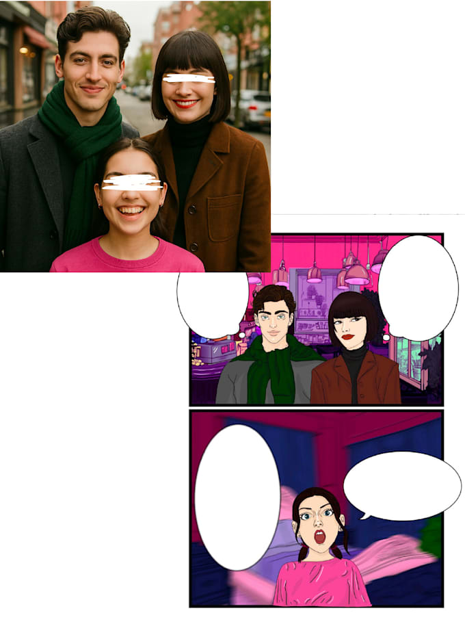 Draw a personalized comic strip by Ily_cen | Fiverr