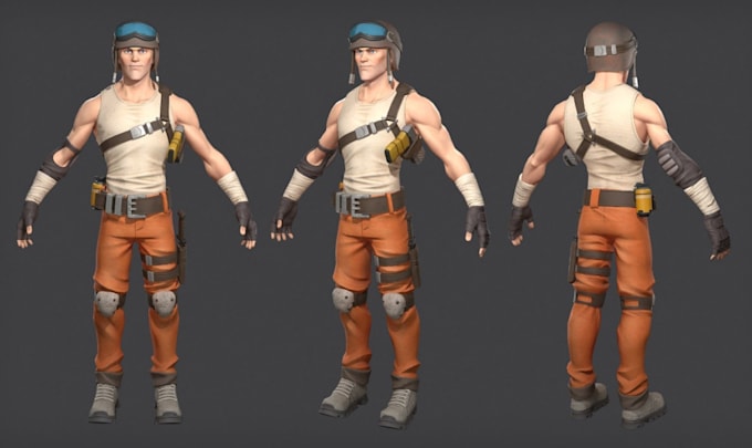 Pose 3d low poly character, stylized 3dmodel, 3d game asset, rig3d for ...