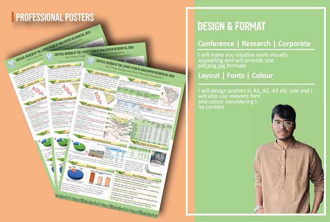 Design posters for research conference corporate business and academic ...
