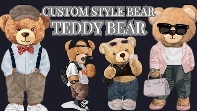 Design luxury teddy bear vibrant toys for mascot portrait teddy bear ...