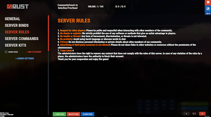 Full install plugins for your rust server by Mywebgame | Fiverr