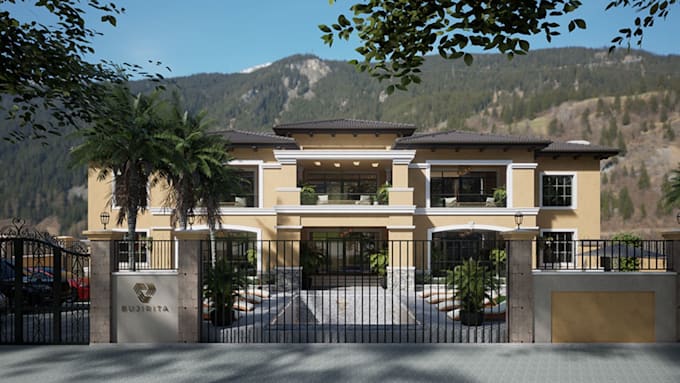 3d exterior house design, house model, 3d rendering, home design, house ...