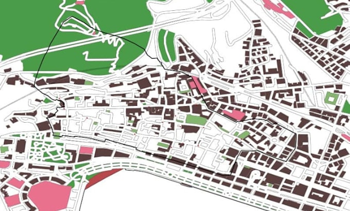 Create vector map illustration, illustrated map design, 2d site plan ...