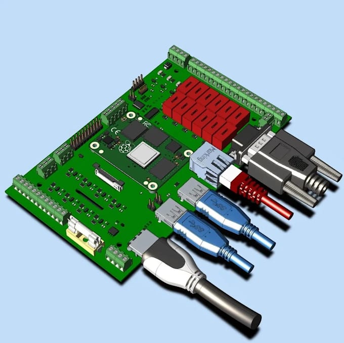 Do pcb design circuit design pcb layout schematic design printed pcb board kicad by Iconbrain3 ...