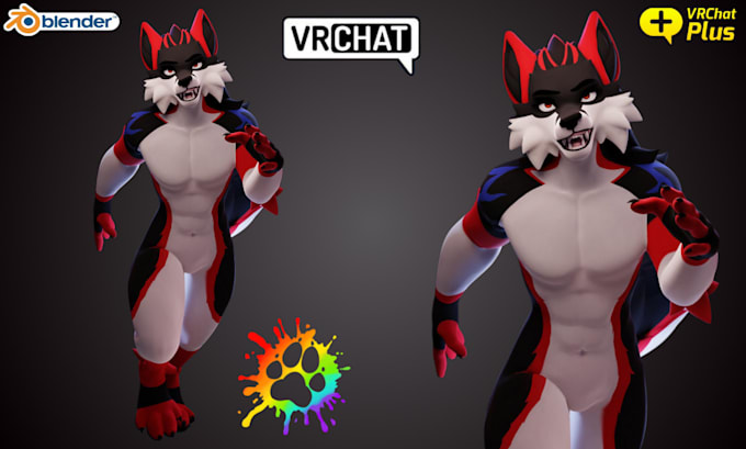 Create vrchat avatar, 3d model, furry avatar, vtuber model, vrchat furry, nsfw by Lysander_orion ...