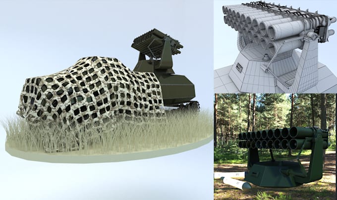 Do lowpoly hard surface modeling,texturing and rigging by Saeed ...