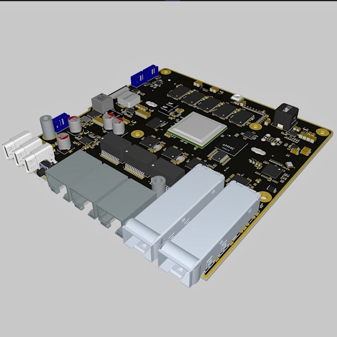 Printed circuit board design pcb layout schematic design by Guy_proteus ...