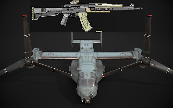 Create 3d model for game assets 3d rigging texturing 3d game props vfx ...