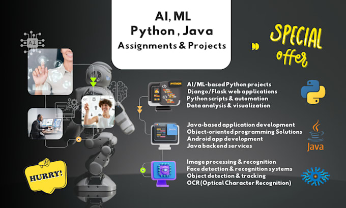 Do ai ml computer vision python and java assignments and projects by Rizwan_shah123 | Fiverr