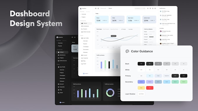 Design a professional dashboard ui ux for web or app by Uixbyhadi | Fiverr