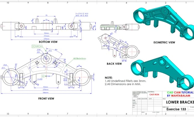 3d mechanical cad modeling, 3d cad drawing, stl step using solidworks ...