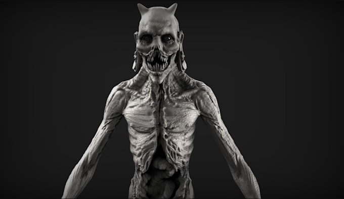Optimize 3d creature monster, scary zombie model, vr horror, texture ...