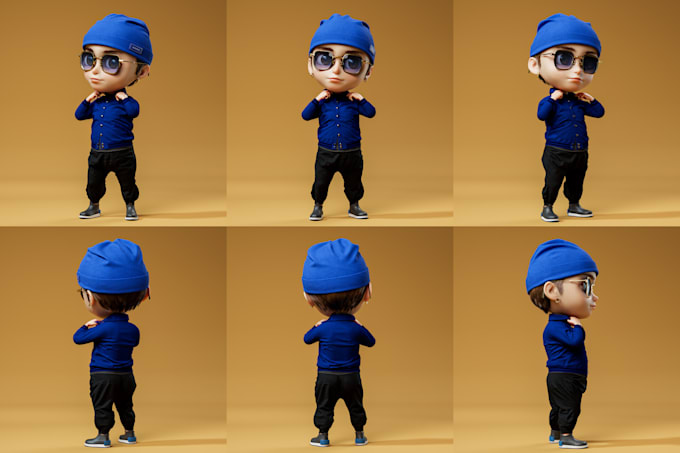 Design 3d cartoon character model 3d chibi mascot for animation in 3d blender by Jeeylution217 ...