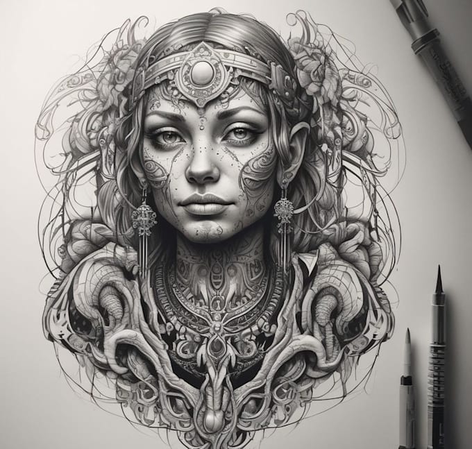 Draw custom tattoo design for you by Didiokongo | Fiverr