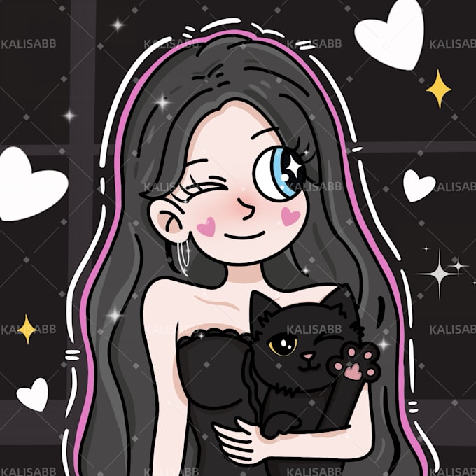 Draw your star butterfly style profile picture by Kalisabb | Fiverr