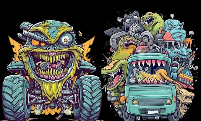 Draw rat fink illustration cartoon character art monster kustom ...