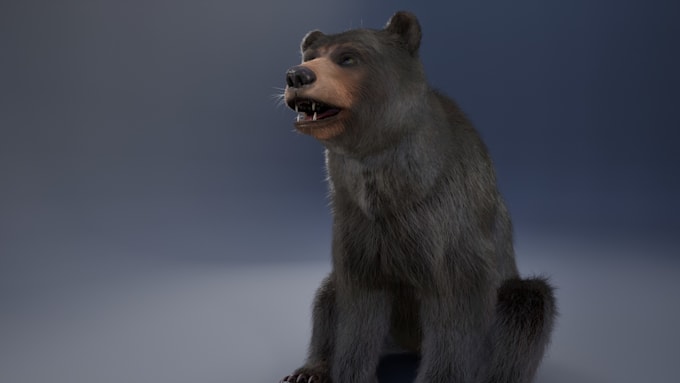 3d animal 3d model, horse, dog, cat, fur, xgen, hair, realistic texture ...