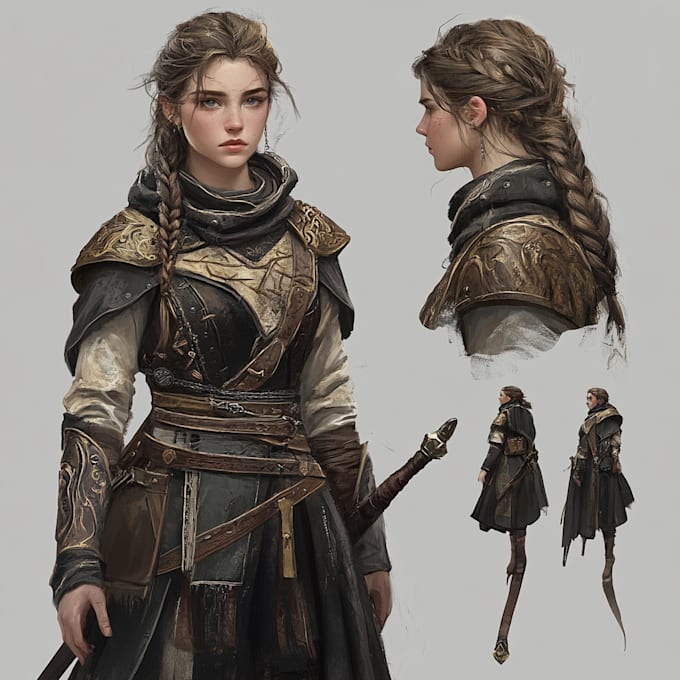 Draw dnd character art and game character concept art by Olurainise ...