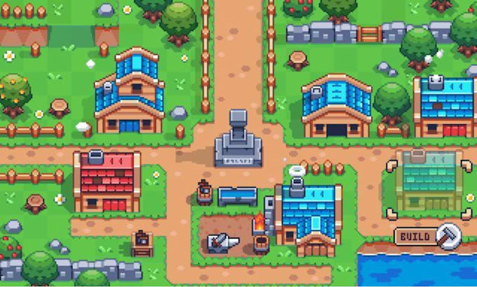 Top down pixel art tileset, rpg game art tile map game assets props, scenery by Edafescott | Fiverr