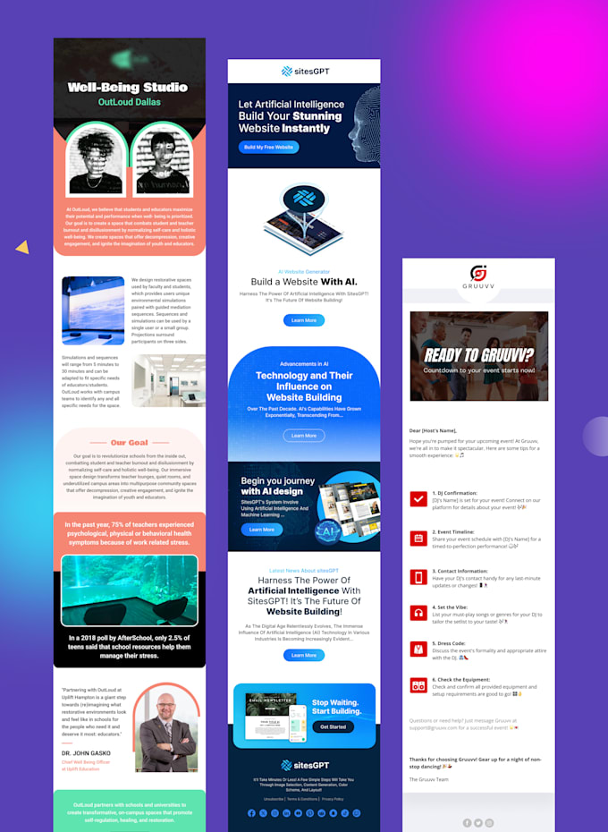 Design editable mailchimp newsletter template by Willybanko | Fiverr