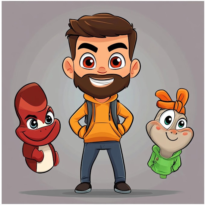 Draw cute mascots or cartoon animal characters by Malligrocs | Fiverr