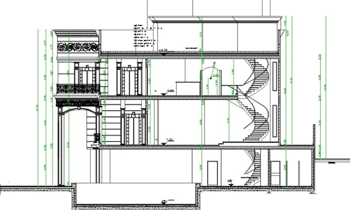 Deliver cad drawings as plans, sections, 2d floor plan and elevations