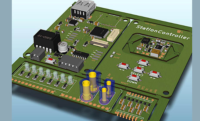 Pcb design circuit pcb layout schematic electronics kicad gerber file ...