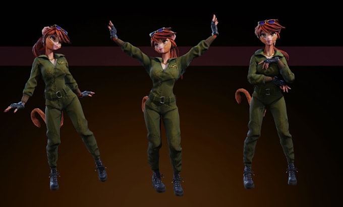 Model realistic 3d vtuber model furry vtuber vrchat avatar animaze ...