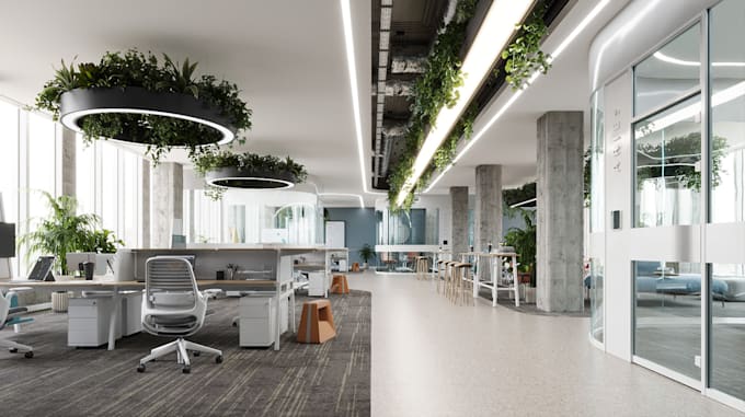 Office interior visualization, conference room, reception space,lumion rendering by Oluwamafim ...