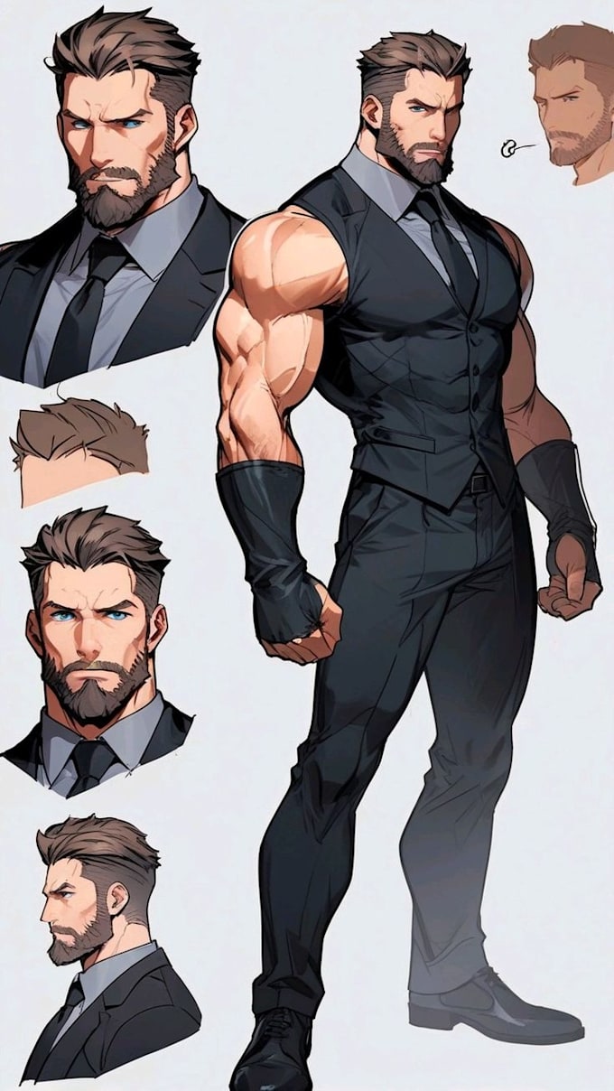 Draw gay bara muscles, nsfw, fan art, oc comic, gay character, bara by ...