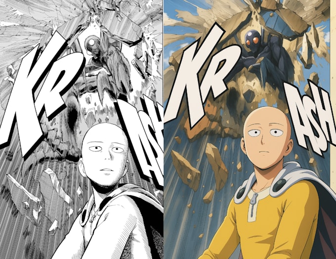 Colorize your favorite manga using ai by Mythopo3ic | Fiverr