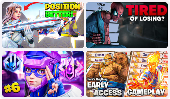 Make 3d marvel rivals thumbnails by Hope4studios | Fiverr