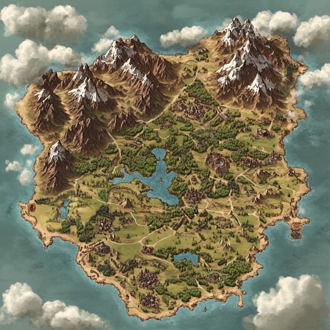 Do fantasy map illustration for dnd, novels, games, maps and cities and ...