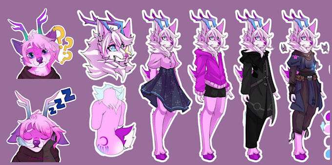 Design custom nsfw furry art reference sheet fursona character furry ref sheet by Tawarski | Fiverr