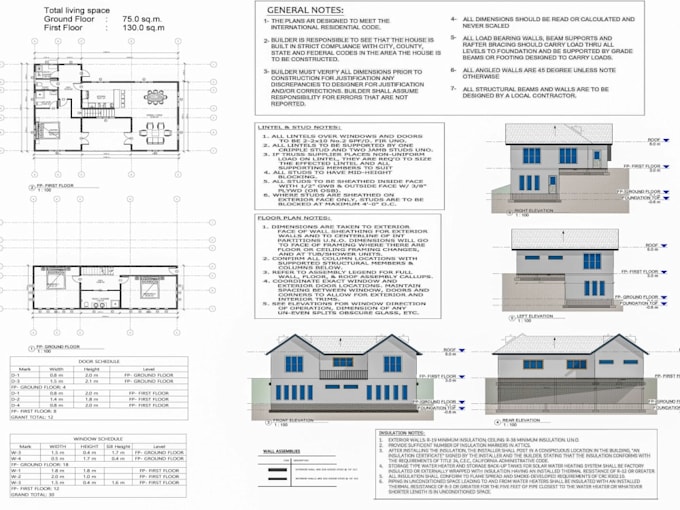 Architect draftman for house plan floor plan blueprint using autocad 2d ...
