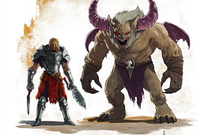 Design dnd fantasy character, pfp creatures and monster concept art by ...