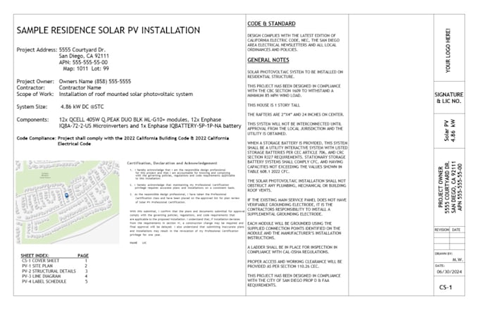 Design accurate solar pv permit plans with calculation sheets by Harry ...
