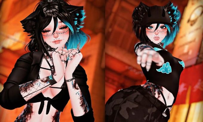 Create vrchat avatar vrc avatar vr character vtuber 3d model furry vrm in unity by Logardbreed ...