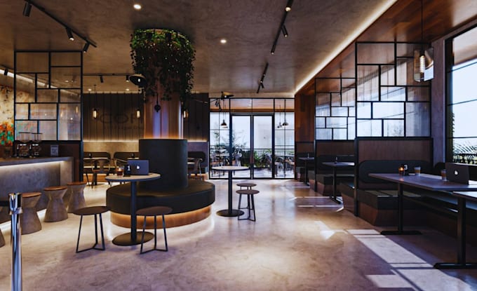 Design 3d coffee shop restaurant interior design 3d coffee shop ...