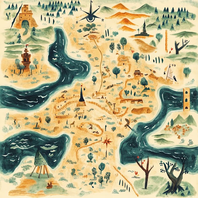 Do fantasy map illustration for map by Kenadee7 | Fiverr