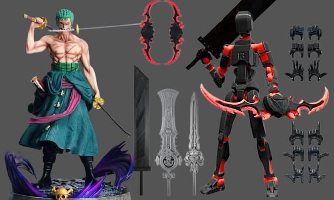 Design custom 3d action figures, articulated models, and print ready ...