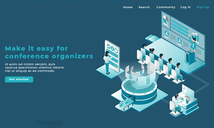 Design isometric app illustration modern flat vector art 2d website ...