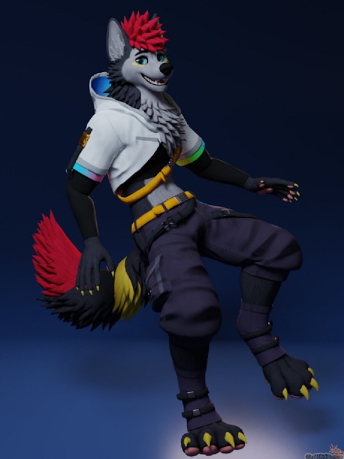 Do 3d vrchat model, furry avatar, anime nsfw, fursona character, 3d ...