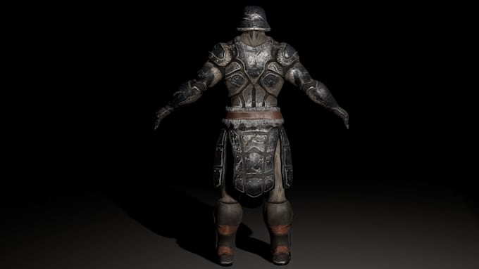 Accurate rigged 3d game character model, pbr textures, simulation ...