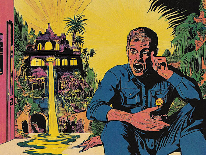 Draw vintage illustration, 70s design and retro comic art by Francoisty ...