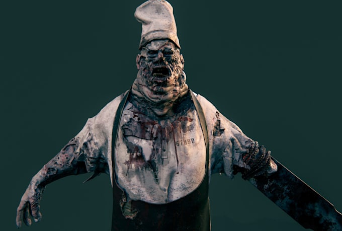 3d model of human zombie, human horror, horror character with blender ...